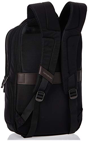 Samsonite Kombi Business Backpack, Black/Brown, 16.25 x 10.5 x 5-Inch