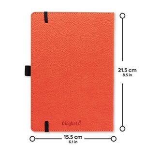 Dingbats A5 Wildlife Notebook Journal Hardcover, Cream 100gsm Ink-Proof Paper, 6.1 x 8.5 inches, 192 pages (Orange Tiger, Lined)