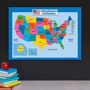 USA Kids Map - Laminated - USA Wall Map (45.72 x 60.96 cm)