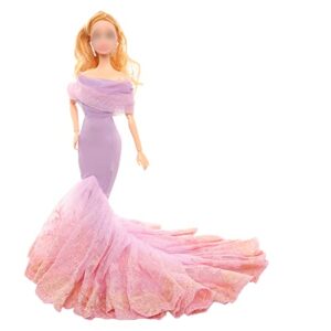 barwa pink wedding dress evening party princess pink gown dress for 11.5 inch girl doll xmas gift