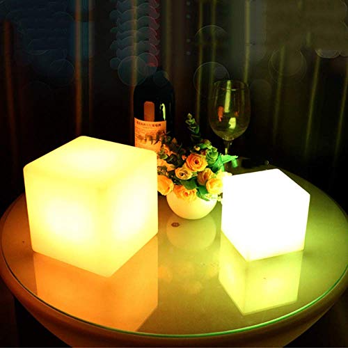 LOFTEK LED Light Cube:RGB 16 Colors Cool Cosmic Cube Lights with Remote Control, MCU Tesseract Mood Lamp, IP65 Waterproof and USB Charging Beside Desk Lamp, Perfect for Kids Nursery and Toys (4 inch)