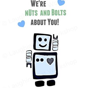 Cute Robot art print Nuts and Bolts Kids Quote print Love poster print baby room Robot nursery decor toddlers room art girls boys children's room decor