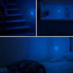 LOHAS Blue LED Night Lights, 4 Pack Dusk to Dawn Sensor Blue Plug into Wall Light for Kids, Blue Plug in Night Light, Auto On/Off Nightlight Ideal for Home Decor, Kid’s Room, Bedroom, Kitchen, Hallway