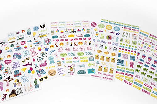 bloom daily planners Productivity Stickers - Variety Sticker Pack - Six Sticker Sheets Per Pack!