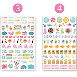 bloom daily planners Productivity Stickers - Variety Sticker Pack - Six Sticker Sheets Per Pack!