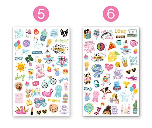 bloom daily planners Productivity Stickers - Variety Sticker Pack - Six Sticker Sheets Per Pack!