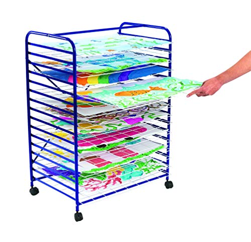 Colorations - MOBRACK Mobile Art Drying Rack for Home or Classroom Use, Keep Artwork Protected While Drying, Space Saving Rack, 36 1/2 Inches High x 26 1/2 Inches Wide x 17 1/2 Inches Deep