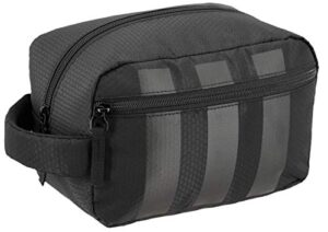 adidas team toiletry kit travel shower bag, black, one size