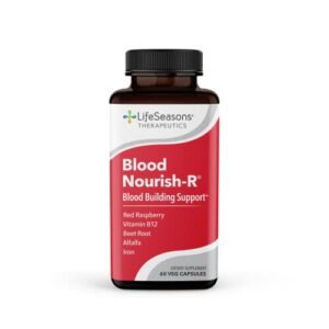 lifeseasons - blood nourish-r - iron deficiency supplement - supports people dealing with fatigue, paleness and dizziness - no constipation - boost blood building - iron, vitamin b-12 (60 capsules)