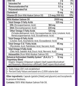 New Chapter Wholemega for Moms Fish Oil Supplement - Prenatal DHA with Omega-3 + Vitamin D3 for Prenatal & Postnatal Support - 180 ct, 500mg Softgels