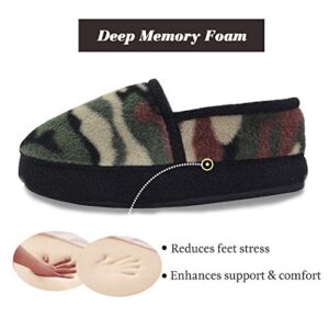 Slippers for Boys Kids Camouflage Bedroom Slippers Warm Indoor/Outdoor Household 13-1 US Green