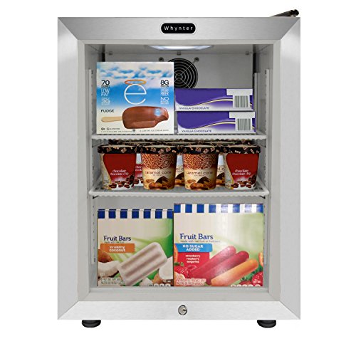 Whynter CDF-177SB Countertop Reach-In 1.8 cu ft Display Glass Door Freezer, White, One Size