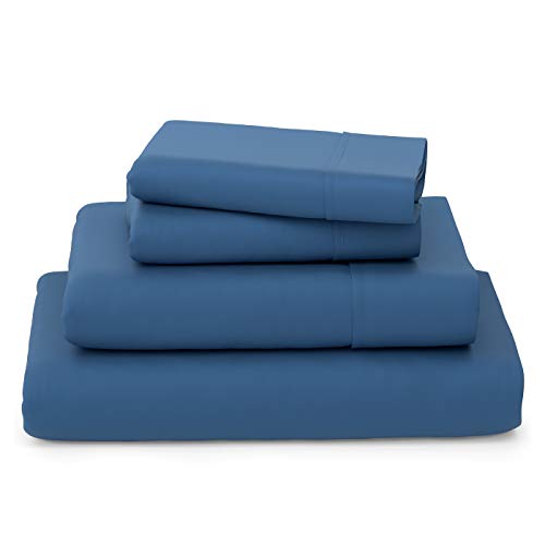 Cosy House Collection Luxury Bamboo Sheets - Blend of Rayon Derived from Bamboo - Cooling & Breathable, Silky Soft, 16-Inch Deep Pockets - 4-Piece Bedding Set - Queen, Royal Blue