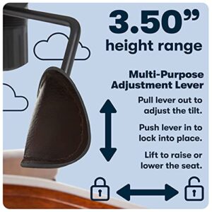 Serta Big and Tall Executive Office Chair with Wood Accents Adjustable High Back Ergonomic Lumbar Support, Bonded Leather, 30.5D x 27.25W x 43.5H in, Brown