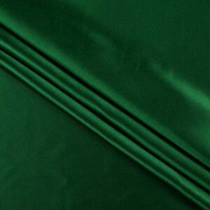 MDS Pack of 5 Yard Charmeuse Bridal Solid Satin Fabric for Wedding Dress Fashion Crafts Costumes Decorations Silky Satin 44”- Green