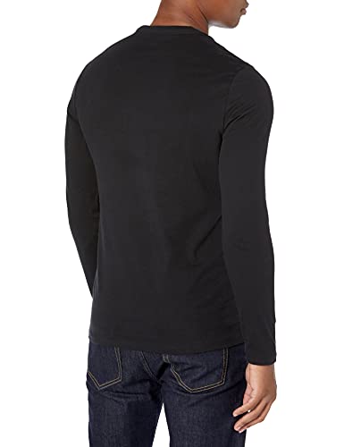 Amazon Essentials Men's Slim-Fit Long-Sleeve T-Shirt, Black, Large