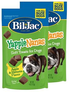 bil-jac yapple-nanas dog treats 4 oz, 2 pack