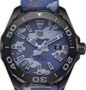 Tag Heuer Aquaracer Blue Camouflage Dial Automatic Mens Watch WAY208D.FC8221