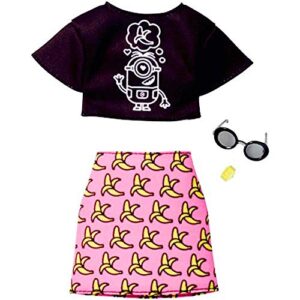 Barbie Despicable Me Black Top/Banana Skirt