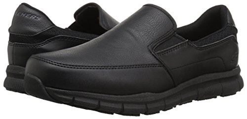 Skechers Men's Nampa-Groton Food Service Shoe, Black, 8