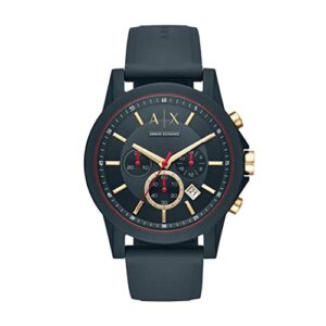 A|X ARMANI EXCHANGE Men's Blue Silicone Strap Watch (Model: AX1335)