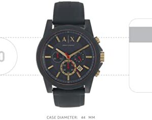 A|X ARMANI EXCHANGE Men's Blue Silicone Strap Watch (Model: AX1335)