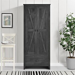 ameriwood home farmington wide storage cabinet, 30", rustic gray