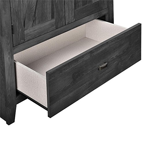 Ameriwood Home Farmington Wide Storage Cabinet, 30", Rustic Gray