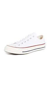 converse men's chuck taylor '70s low top sneakers, white/garnet/egret, 10.5 medium us