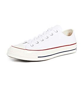 Converse Men's Chuck Taylor '70s Low Top Sneakers, White/Garnet/Egret, 10.5 Medium US