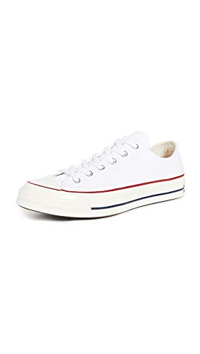 Converse Men's Chuck Taylor '70s Low Top Sneakers, White/Garnet/Egret, 10.5 Medium US