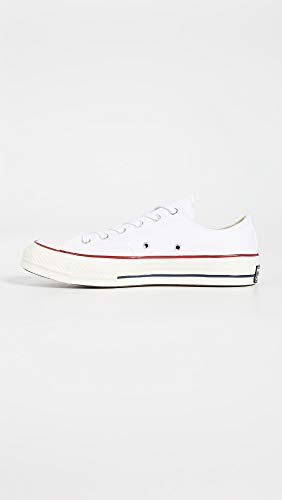 Converse Men's Chuck Taylor '70s Low Top Sneakers, White/Garnet/Egret, 10.5 Medium US