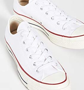 Converse Men's Chuck Taylor '70s Low Top Sneakers, White/Garnet/Egret, 10.5 Medium US