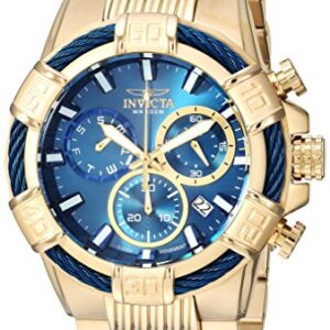 Invicta Men's Bolt Stainless Steel Quartz Watch with Stainless-Steel Strap, Gold, 30 (Model: 25866)