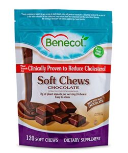 benecol® soft chews - made with cholesterol-lowering plant stanols, which are clinically proven to reduce total & ldl cholesterol* - dietary supplement (120 chocolate chews)