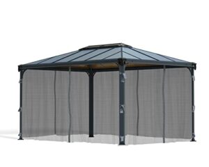 palram - canopia martinique 4300 gazebo netting set, gray - 4 piece