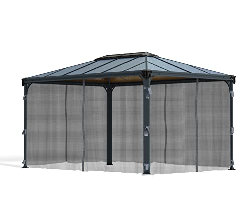 Palram - Canopia Martinique 4300 Gazebo Netting Set, Gray - 4 Piece