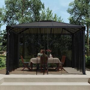 Palram - Canopia Martinique 4300 Gazebo Netting Set, Gray - 4 Piece