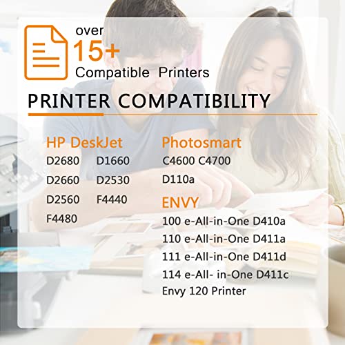 Inktopia Remanufactured Ink Cartridges Replacement for HP 60XL 60 XL CB336WN CB338WN High Yield (1 Black, 1 Tri-Color) for HP Photosmart C4680 D110 Deskjet D2680 F2430 F4210 Printer