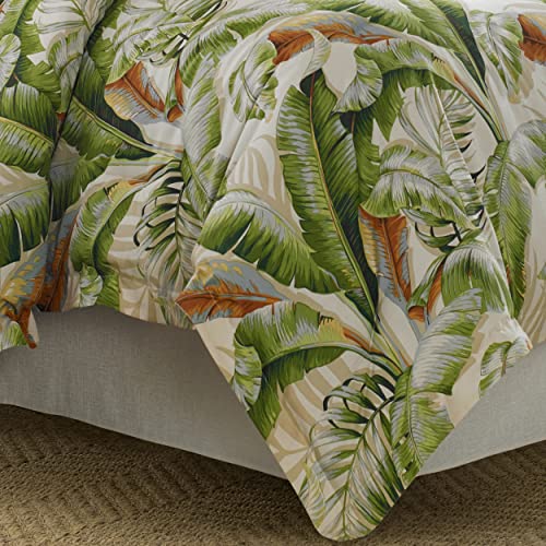 Tommy Bahama - California King Comforter Set, Cotton Sateen Bedding with Matching Shams & Bedskirt, Home Decor for All Seasons (Palmiers Green, California King)