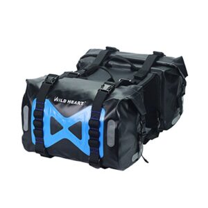 wild heart waterproof bag motorcycle saddlebag 50l tank bag motor side bag (black)