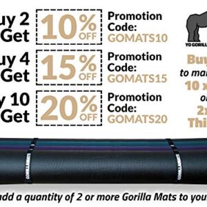 Gorilla Mats Premium Large Yoga Mat – 7' x 5' x 8mm Extra Thick & Ultra Comfortable, Non-Toxic, Non-Slip Barefoot Exercise Mat – Works Great on Any Floor for Stretching, Cardio or Home Workouts