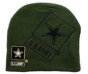 u.s. army official licensee green beanie