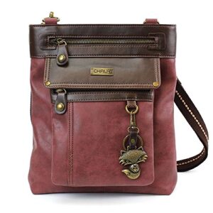 chala gemini crossbody gift messenger bag burgundgy (fox)