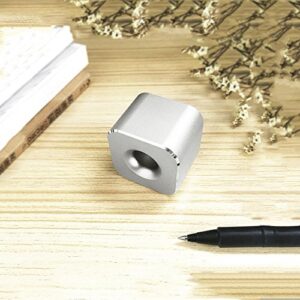 Coideal Silver Pen Stand Holder Aluminum, Mini Toothbrush Stand Base Single Hole for Fountain Pen, Office