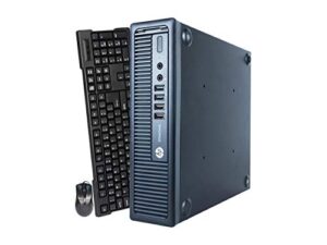 hp prodesk small form desktop computer pc, intel quad core i5-4570 up to 3.6ghz, 16gb ram, 240gb ssd, usb wifi, 4k support, dp, vga, windows 10 pro 64 language supports english/spanish/french(renewed)