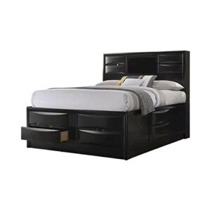 briana california king platform storage bed black