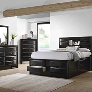 Briana California King Platform Storage Bed Black