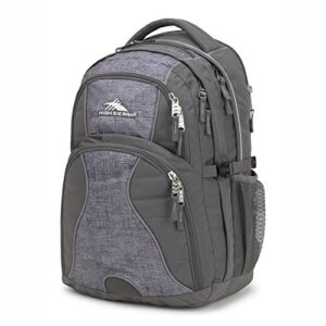 high sierra swerve laptop backpack, slate/woolly weave, one size