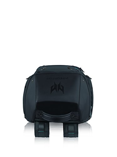 Acer Predator Utility Gaming Backpack, Water Resistant and Tear Proof Travel Backpack Fits and Protects Up to 17.3" Predator Gaming Laptop, Black with Teal Accents